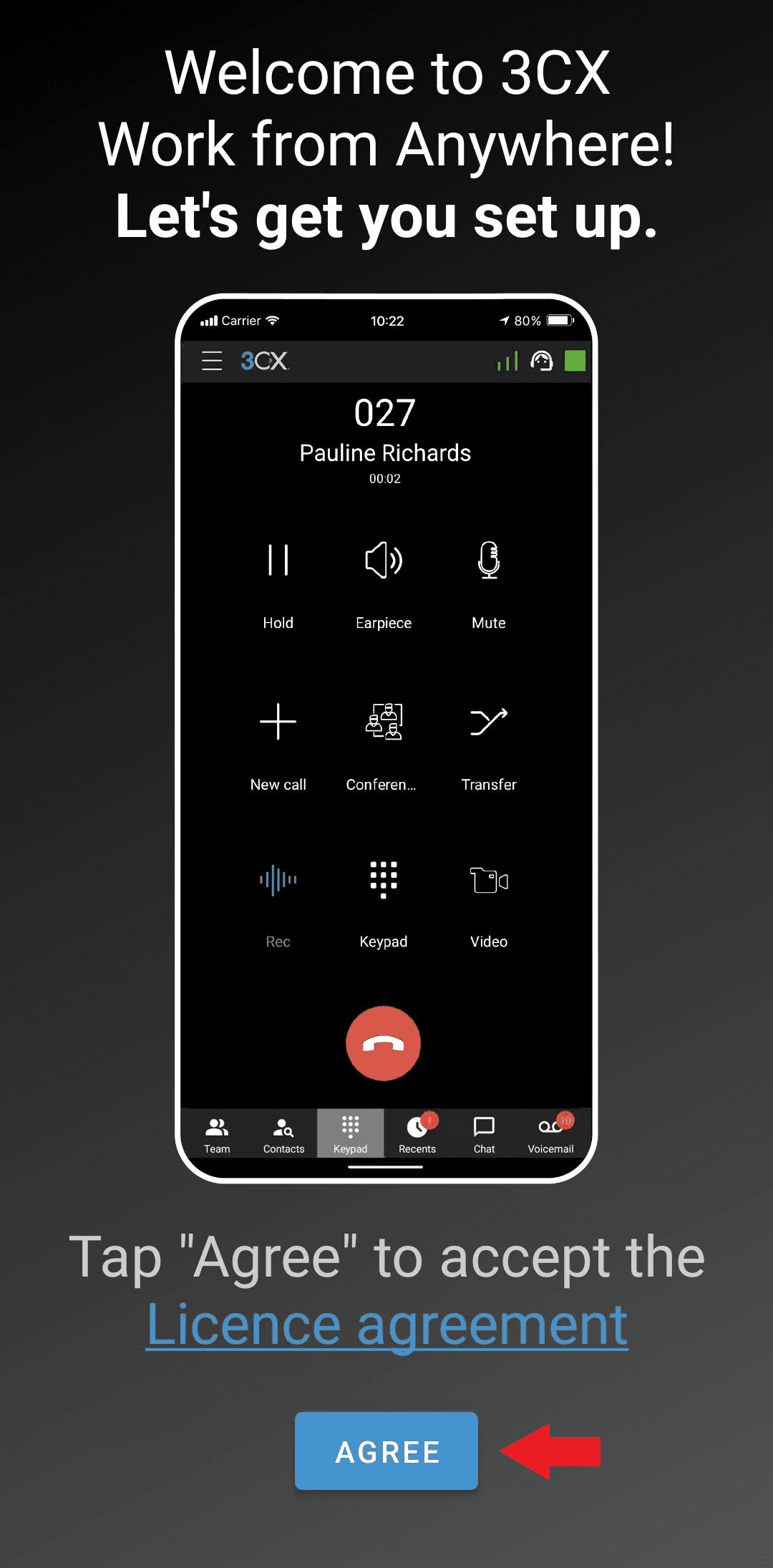 Configuring the 3CX mobile app | PBX Blue