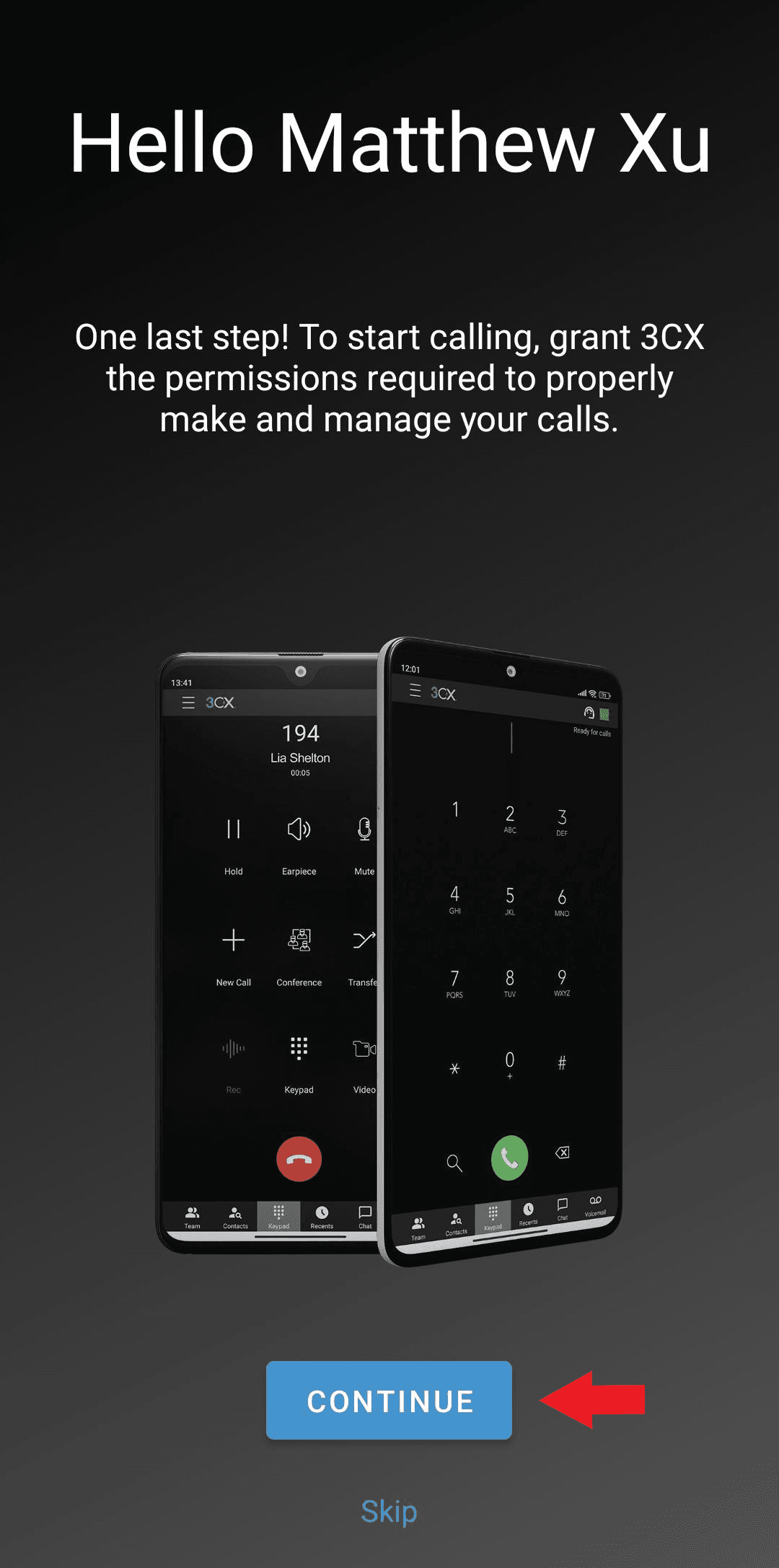Configuring the 3CX mobile app | PBX Blue