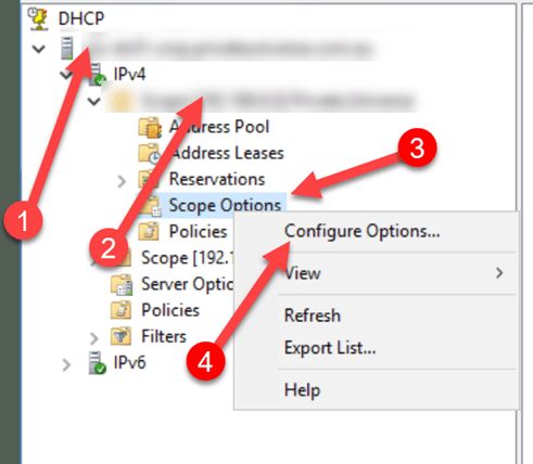 How do I configure DHCP Option 66 on a Windows server? | PBX Blue